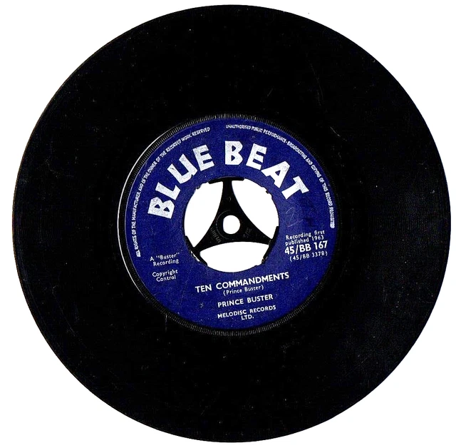 PRINCE BUSTER - TEN COMMANDMENTS .... 1963 SKA / REGGAE .. 7" Vinyl ...