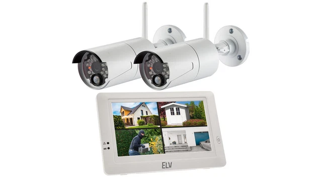 ELV SPAR-SET FUNK-KAMERASYSTEM KS200 HD mit 2 Kameras, 2,4 GHz, App, HD ...