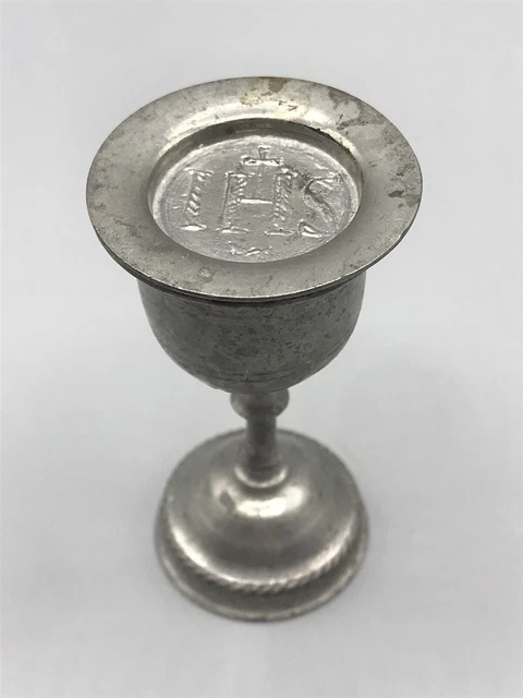 MINIATUR ZINN SCHALE Kelch Hausaltar Altar Spielzeug Puppenstube ...