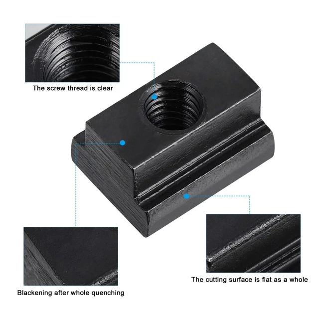 10 PCS T Slot Nut Sliding Block Bolt Set Slotted Nuts Metal Steel $30. ...