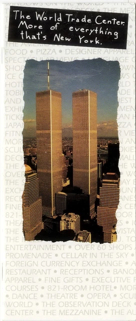 WORLD TRADE CENTER Flyer Brochure WTC Mall Map New York Leaflet 1993 £ ...