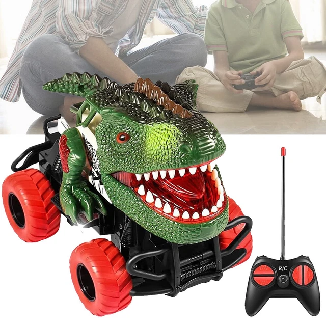 REMOTE CONTROL DINOSAUR Car T-Rex Car Transport Carrier with Dazzling ...