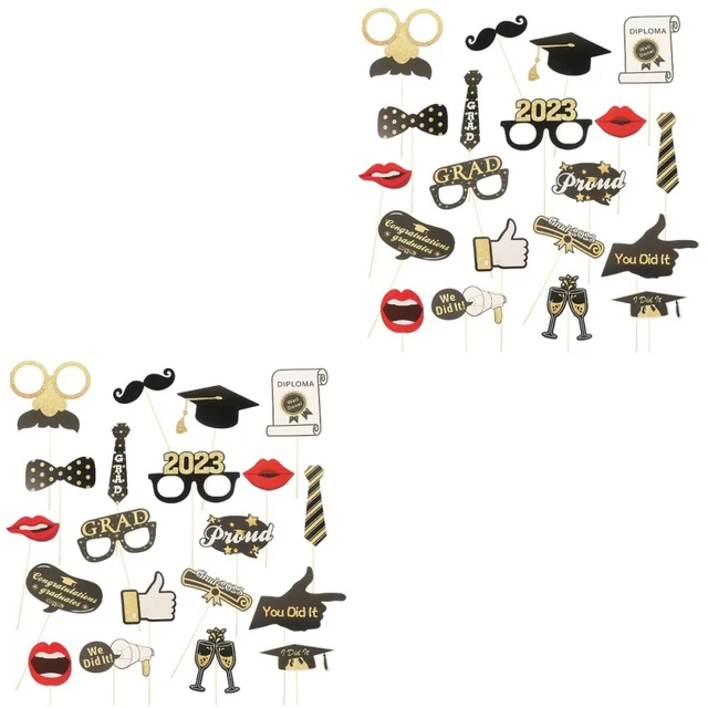 40 PCS 2023 Graduation Party Graduation Props Graduation Photo Booth ...