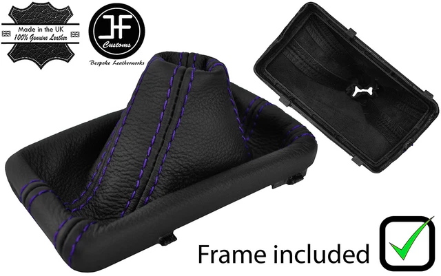 PURPLE STITCH LEATHER Automatic Gear Boot +Plastic Frame For Audi A6 C6 ...