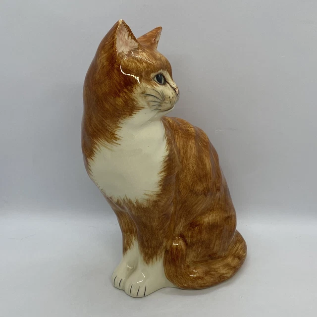 VINTAGE BABBACOMBE POTTERY Large Ginger Cat Hand Painted Lownds-Pateman ...