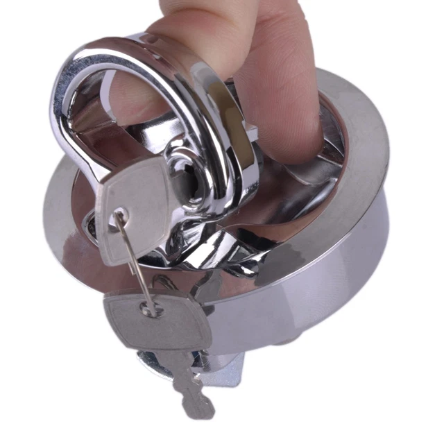 ROUND LOCKING FLUSH Pull Latch Hatch Lift Key Boat Door Deck Fitting ...