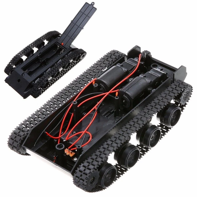 SMART ROBOT TANK Car Chassis Kit Rubber Track Crawler for Arduino ...