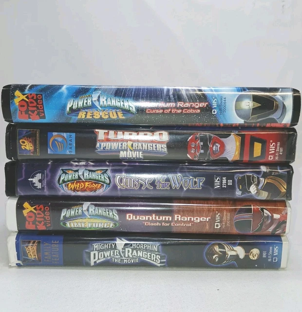 POWER RANGERS VHS Fox Kids Lot of 5 - Mighty Morphin, Turbo, Wild Force ...