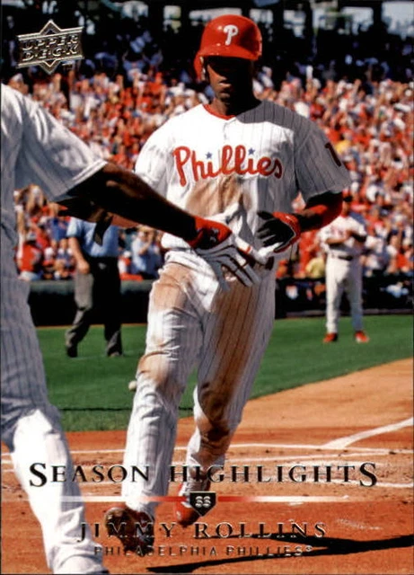 CARTE DE BASEBALL 2008 Upper Deck Philadelphia Phillies #789 Jimmy ...
