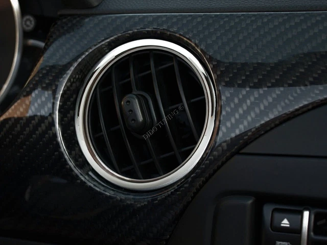 FOR MAZDA MX5 MX-5 NC 2005-2014 Polished Aluminium Dash Rings air vents ...