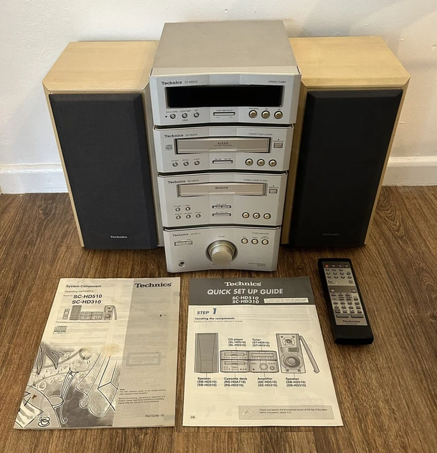 TECHNICS SC-HD310 MINI Hi-Fi System + Speakers + Remote + Instructions - HD510 £129.95 - PicClick UK