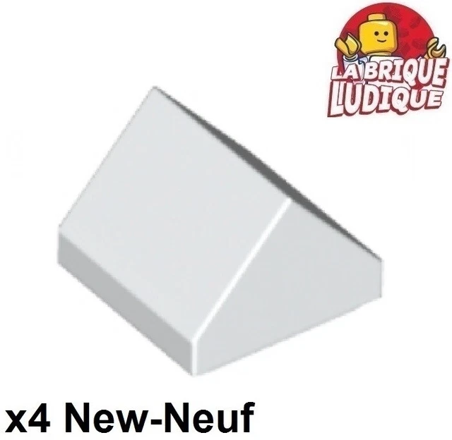 LEGO 4X SLOPE Brick Slope 45 1x1 Double Roof White/White 35464 NEW £1. ...