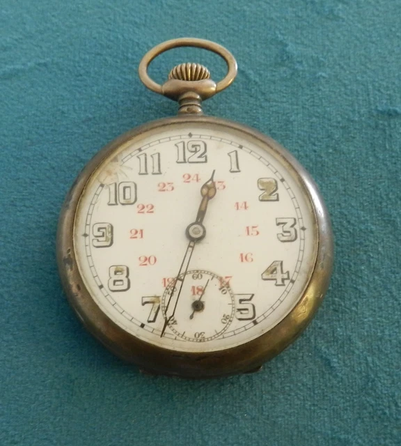MONTRE GOUSSET ARGENT portant le numéro 1331 en état de fonctionnement ...