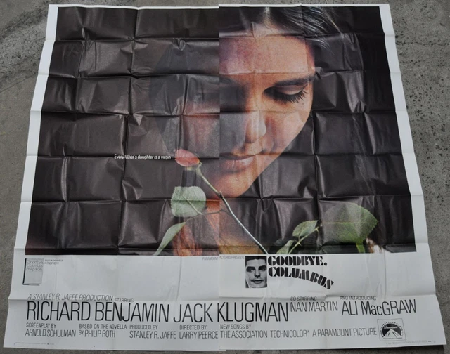 GOODBYE COLUMBUS 1969 Original 81X81 Film Affiche Richard Benjamin Ali ...
