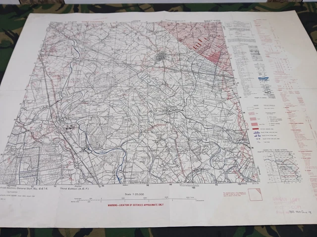 WW2 &GOING & DEFENCES" map of "UDEM" showing "TANK TRAPS" (OPERATION ...