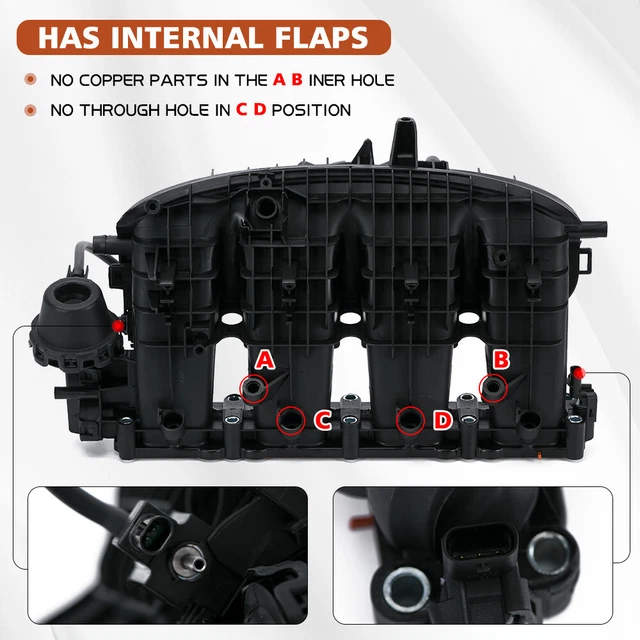 INTAKE MANIFOLD + Solenoid Valve W/Sensor For VW Jetta Tiguan Passat ...