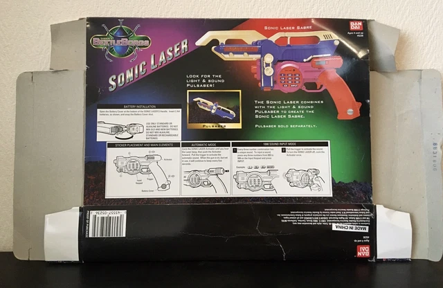 ORIGINAL EMPTY SABANS Big Bad BEETLEBORGS SONIC LASER BOX toy gun Power ...