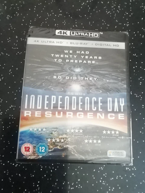 INDEPENDENCE DAY: RESURGENCE (4K UHD Blu-ray/Blu-ray, 2016) New. Cert 12. EUR 8,14 - PicClick IT