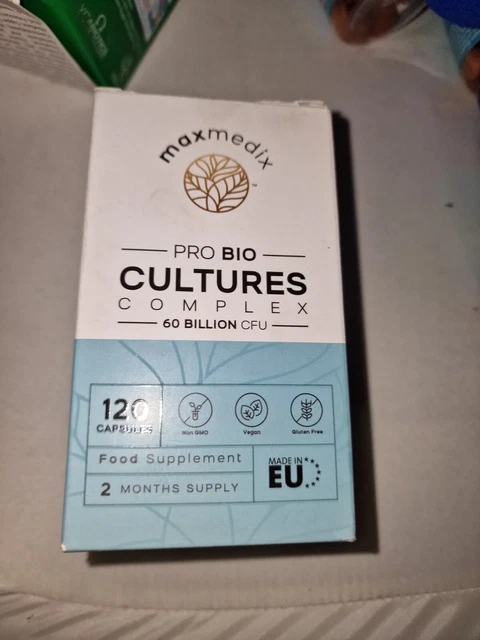 MAXMEDIX PRO BIO cultures complex 120 capsuls 2 month supply £22.63 ...