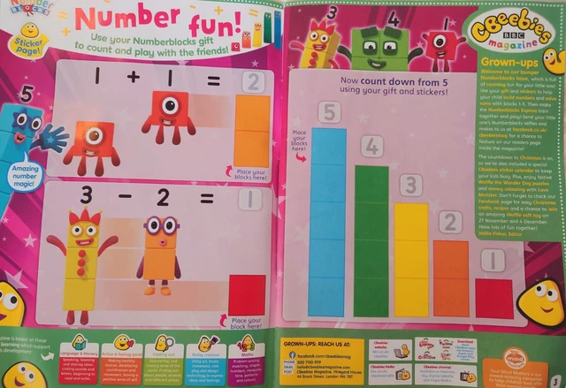 NEW RARE CBEEBIES Numberblocks Magazine Maths Primary school Number ...