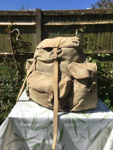 VINTAGE BRITISH ARMY WW2 Tan Commando Bergen Rucksack Bergan Khaki ...