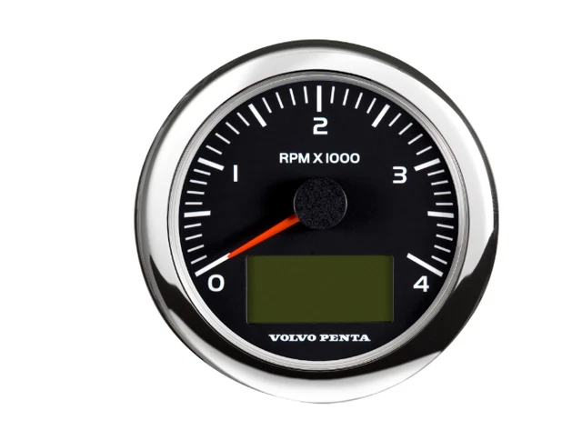 VOLVO PENTA TACHOMETER Tacho Rev Counter Gauge 85MM Black Dial ...