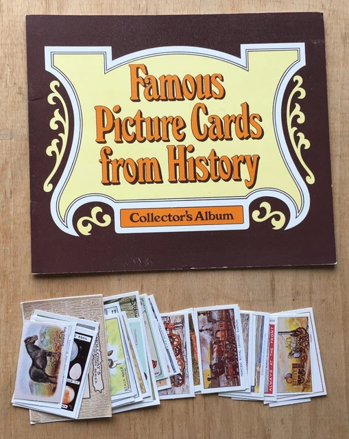 VINTAGE FAMOUS PICTURE Cards From History Empty Album Plus 32 Cards ...