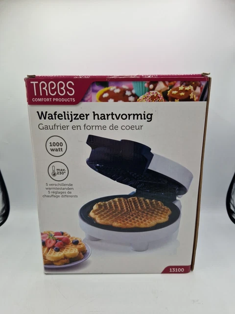 TREBS 13100 - Herzwaffeleisen - Weiß EUR 22,95 - PicClick DE