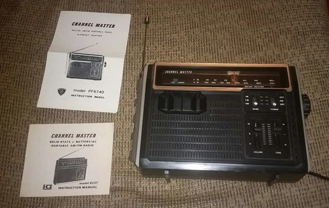 VINTAGE CHANNEL MASTER 3 Band am/fm/instant weather RADIO Model pf6740 ...
