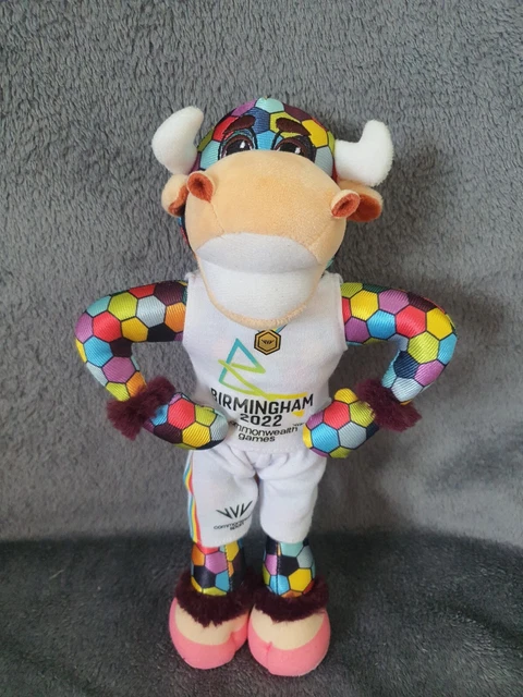 BIRMINGHAM 2022 COMMONWEALTH Games 25cm Plush Perry The Bull Mascot £7. ...