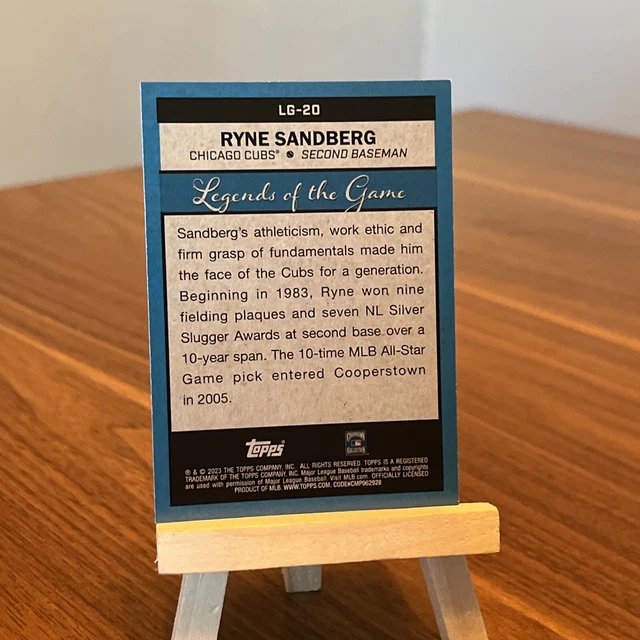CUBS ARC-EN-CIEL RYAN SANDBERG 2023 Topps Series 2 Legends of The Game ...