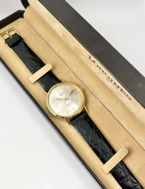 LONGINES 18K SOLID Gold Men's Watch - Flagship - Automatic W/ Box £ ...
