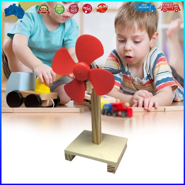 DIY WOOD ROTATING Solar Fan Experiments Assembling Educational Toys ...