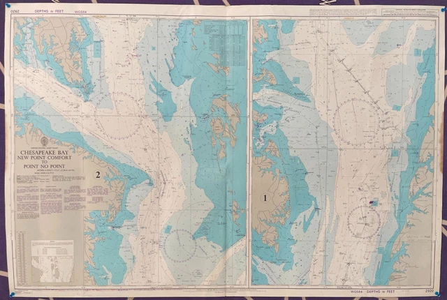 ADMIRALTY 2920 CHESAPEAKE BAY NEW POINT COMFORT TO Map Chart Maritime ...