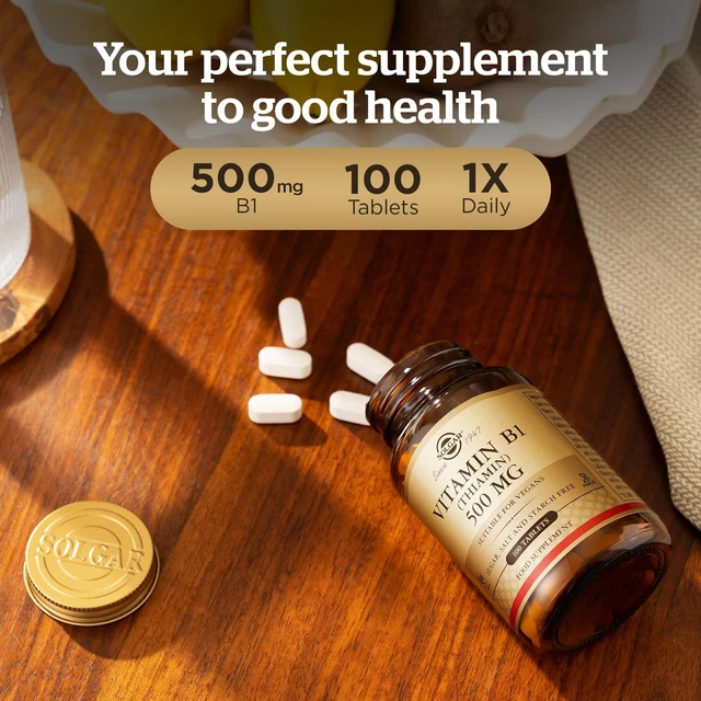 SOLGAR VITAMIN B1 (Thiamin) 100 count (Pack of 1), Frustration-free ...