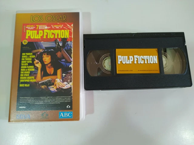 PULP FICTION QUENTIN Tarantino Travolta Thurman Willis VHS Tape Spanish ...