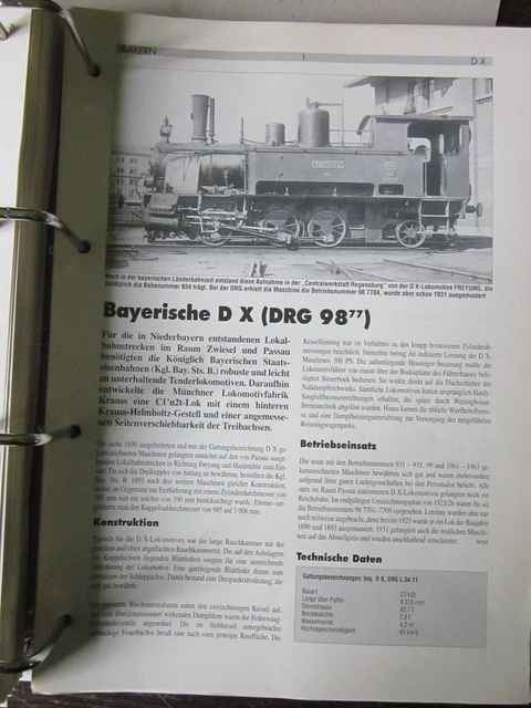 NEBEN- UND SCHMALSPURBAHNEN Triebfahrzeuge 15 N Bayrische D X DRG 98.77 ...