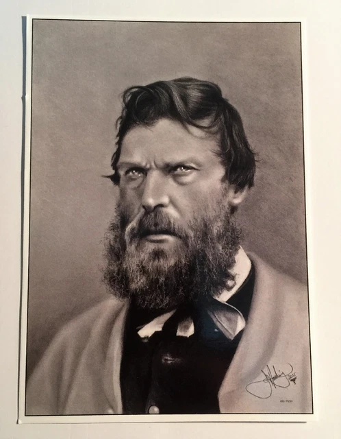 HARRY POWER, OLD "Ned Kelly's Mentor" from Orig sketch, Post Card. Bush ...