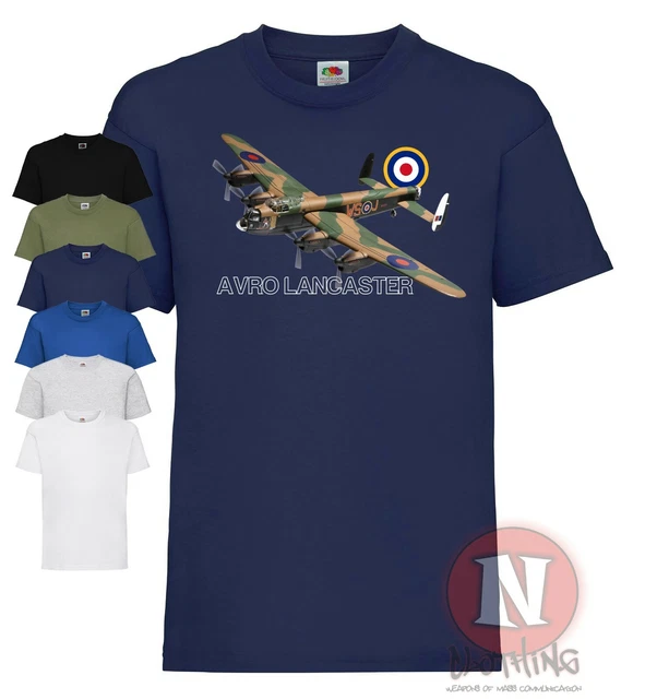 AVRO LANCASTER T-SHIRT WW2 aircraft RAF bomber plane kids tee $36.52 ...