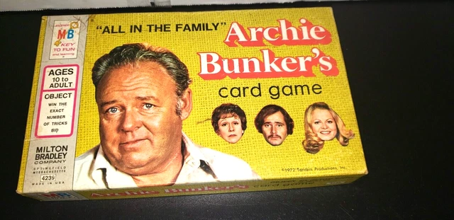 VINTAGE 1972 ALL In The Family Archie Bunker’s Card Game Milton Bradley ...
