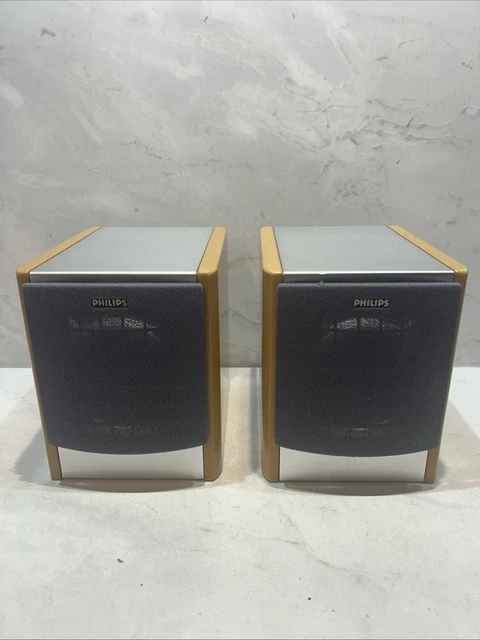 PHILIPS FB 165 PH Bookshelf Wooden Speakers x 2 (Pair) - Fully Working ...