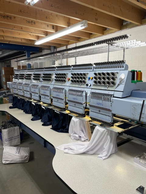 8 HEAD, 15 Needle Happy Industrial Embroidery Machine with Cap Frames £ ...