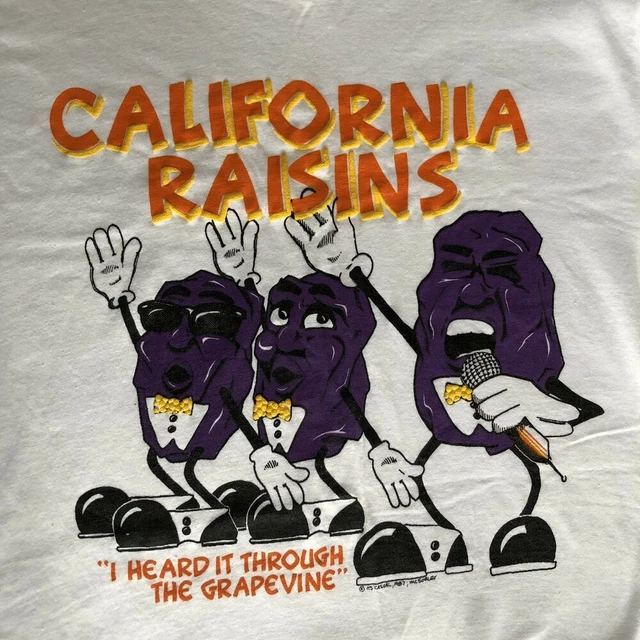 1987 CALIFORNIA RAISINS I Heard It Through The Grapevine White T-Shirt ...