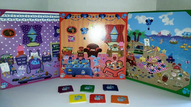 ORIGINAL 2002 NICKELODEON Blues Clues I Spy Memory Board Game Nick Jr ...