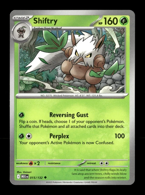 SHIFTRY UNCOMMON ME01: Mega Evolution 015/132 NM Pokemon NM £1.53 ...