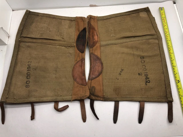 ORIGINAL WW2 BRITISH Army 37 Pattern Despatch Riders High Sided Spats ...