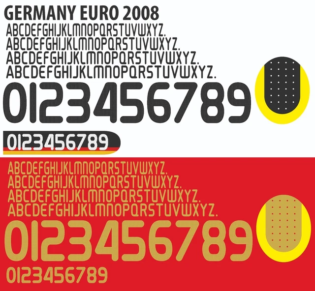 NAME&NUMBER SET FOR Germany Euro 2008 National Home/Away Football ...