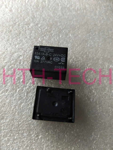 834-1A-B-C-24VDC ODER 834-1A-B-C-12VDC Netzrelais 10A 277VAC 4 Pins x ...