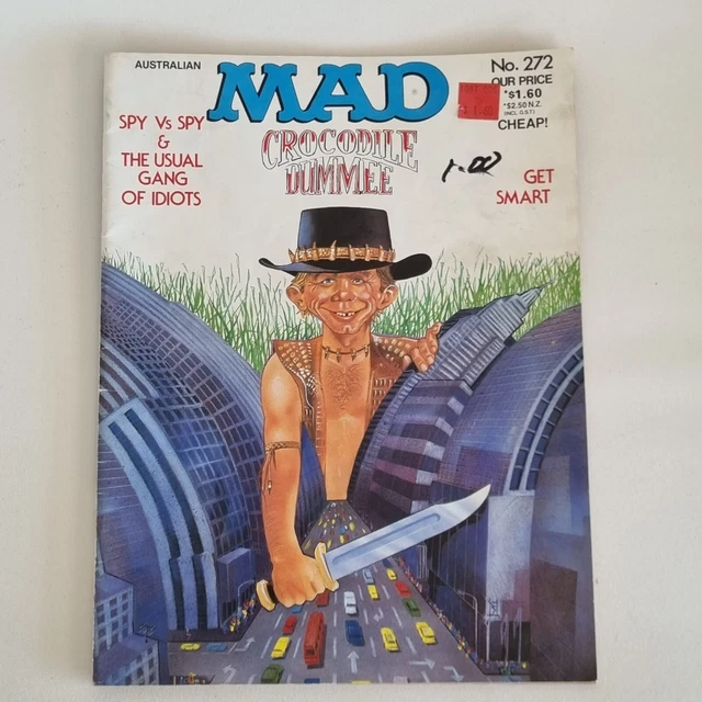 AUSTRALIAN MAD MAGAZINE #272 Crocodile Dundee Dummee Parody 1987 Retro ...