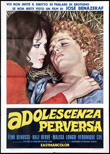 Perverse Adolescence Erotic Cinema Manifesto Femi Benussi 1974 Movie Poster 2f £4349 Picclick Uk